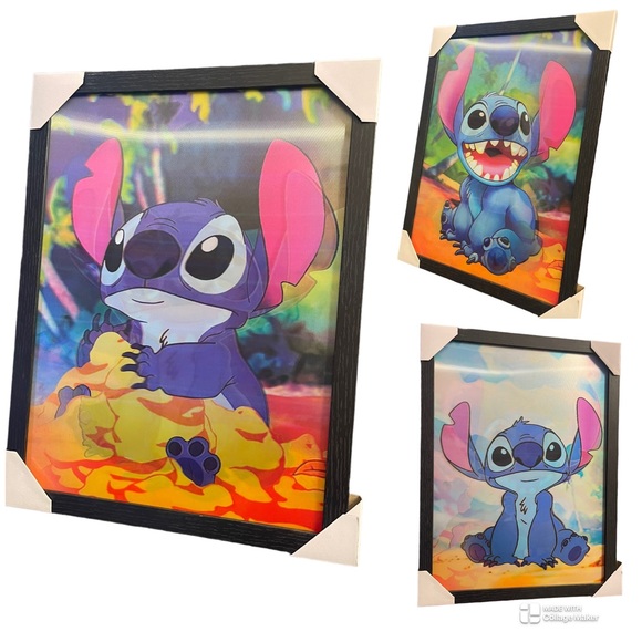 Art | New Lilo Stitch Framed 3d Lenticular Poster Picture | Poshmark